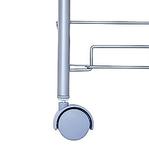 4-Storey Wheeled Office Storage Rack, Kitchen Storage Rack, Bathroom Storage, Suitable for Placing Items in Garage, Kitchen, Food Storage Room and Living Room