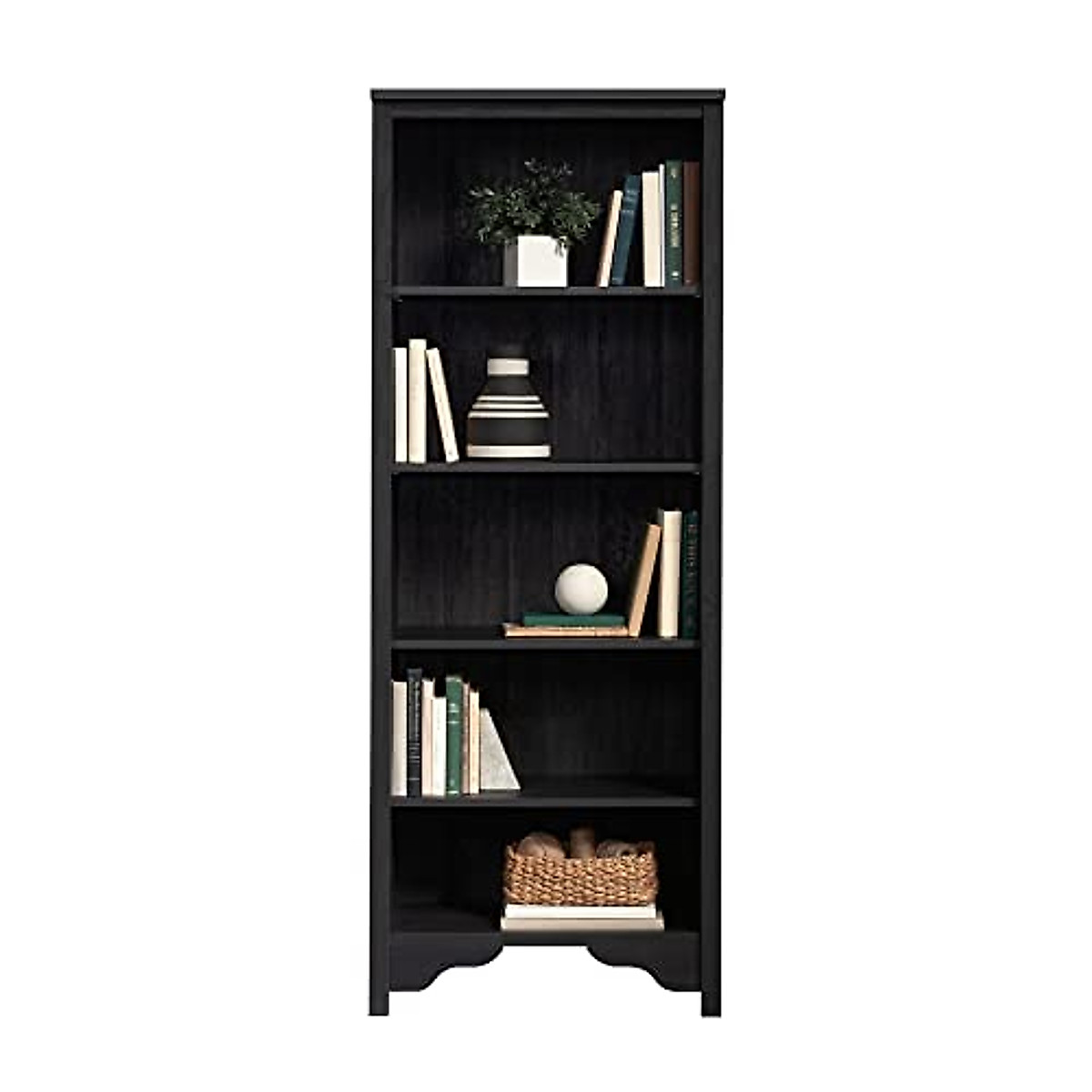 Sauder Dawson Trail 5 Shelf Bookcase, Raven Oak Finish