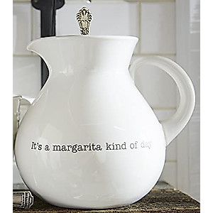 Mud Pie Margarita Pitcher Set, White