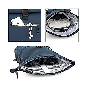 X RAY Expandable Roll Top Waterproof Trendy Backpack With Laptop Pocket, One Size, Navy