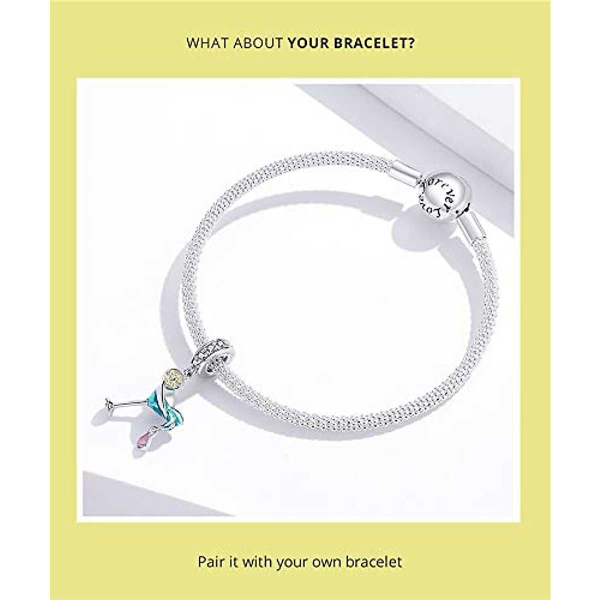 Eternalll Jewellery Cup Charm Original 925 Sterling Silver Charms Teapot Wine Cup Charm Coffee Cup Bead Charms for Bracelets Mom Daughter Wife ( (Wine Cup for Charms for Bracelets)