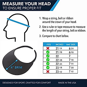 No Headache Women’s Sun Visor Square Brim Sun Visor Golf Visor Tennis Visor