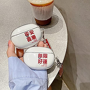 3D Cool Infinite Good Luck Case ​with Pendant Keychain for Women Girls Men Boys for Beats Studio Buds 2021 Case Cover Accessories Silicone Skin