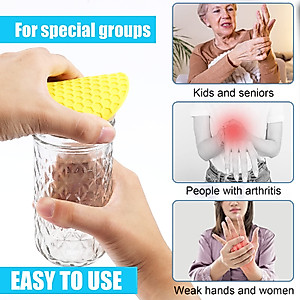 LUTER 4pcs Jar Gripper Pads, Honeycomb Silicone Jar Opener Grippers Multifunctional Round Rubber Jar Gripper Pads for Elderly Kids Arthritic Hands (Multicolor)