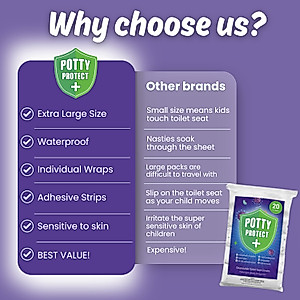 Eli with Love 20 Pack Extra Large Disposable Toilet Seat Cover (Boho) – Toddler Toilet Covers for Full Coverage On Toilet or Potty – Ideal Travel Toilet Seat Covers for Kids and Adults