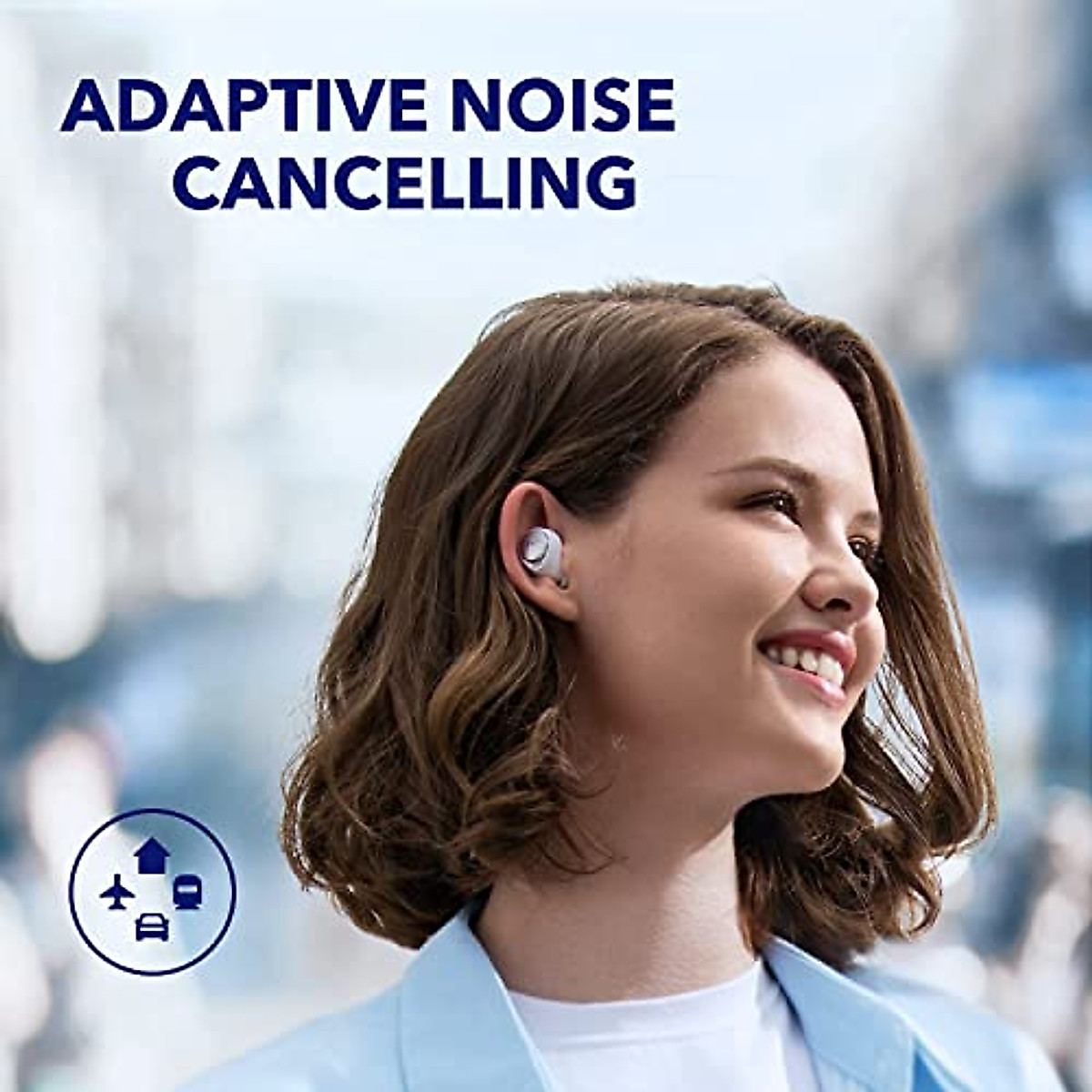 soundcore by Anker Space A40 Adaptive Active Noise Cancelling Wireless Earbuds, Reduce Noise by Up to 98%, Ultra Long 50H Playtime, Hi-Res Sound, App Customization, Wireless Charge (Renewed)