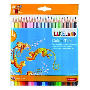 Derwent Lakeland Colorthin Pencils, 2.9mm Core, Wallet 24 Count (0700269)