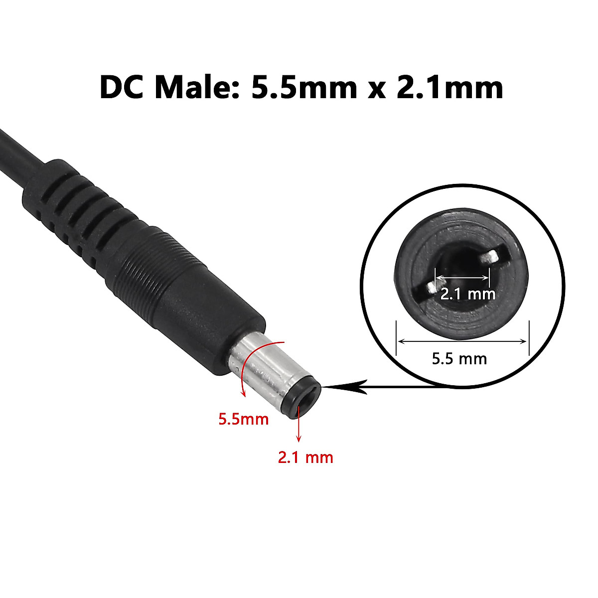 SinLoon USB 5V to DC 5.5mm x 2.1mm 12V Converter Step Up, Voltage Converter Power Cable, for Camera, Desk lamp, Speakers, Blue Tooth Headset, and Other 5V Devices.(1.6M/5.25FT