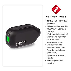 Drift Innovation Ghost XL Action Camera – 1080 Full HD Video Camera with Rotating Lens and Dash Cam Mode – IPX7 Waterproof Camera – 9 Hour Battery Life – 12MP Still Photos