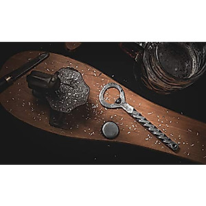 Lightning Bolt Hand Forged Iron Beer Bottle Opener - Handmade by Evvy Functional Art