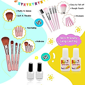 Temporary Glitter Tattoo Kids, Eleanore's Diary 31 Glitter Colors,165 Unique Stencils,2 Glue,4 Brushes,Adults & Kids Arts Glitter Make Up Kit, Gifts for Girls Boys Birthday Party Summer Beach Festival