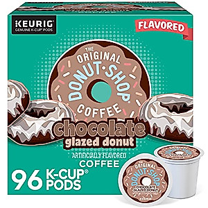 The Original Donut Shop Coffee Chocolate Glazed Donut Keurig Single-Serve K-Cup Pods, Medium Roast Coffee, 96 Count