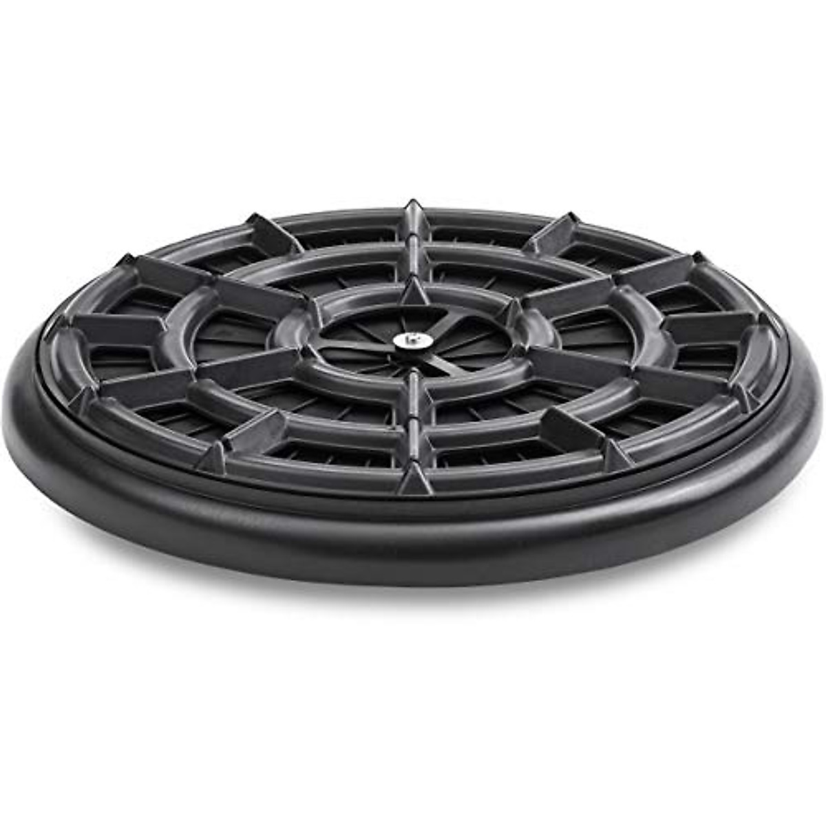 Bosmere S41610 Down Under Plant Turner, Heavy-Duty Rotating Plant Stand, Protects Decks, Wood Floors, Carpet, Tile, 250lbs Capacity, 16-Inch, Black