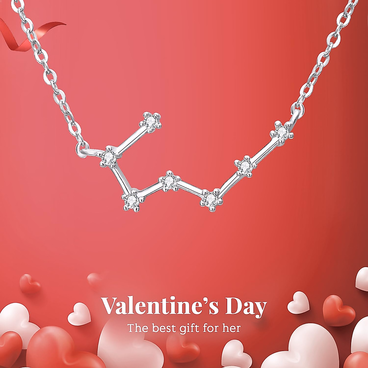 BriLove 925 Sterling Silver Necklace -Taurus Constellation Zodiac 12 Horoscope Astrology Women CZ Pendant Necklaces Birthday Gift for Valentines Day/Anniversary/Mothers Day/Christmas