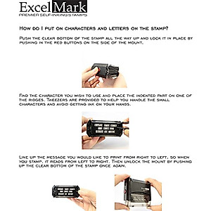 ExcelMark Self-Inking Do It Yourself Stamp Kit - A2359-DIY - Black Ink