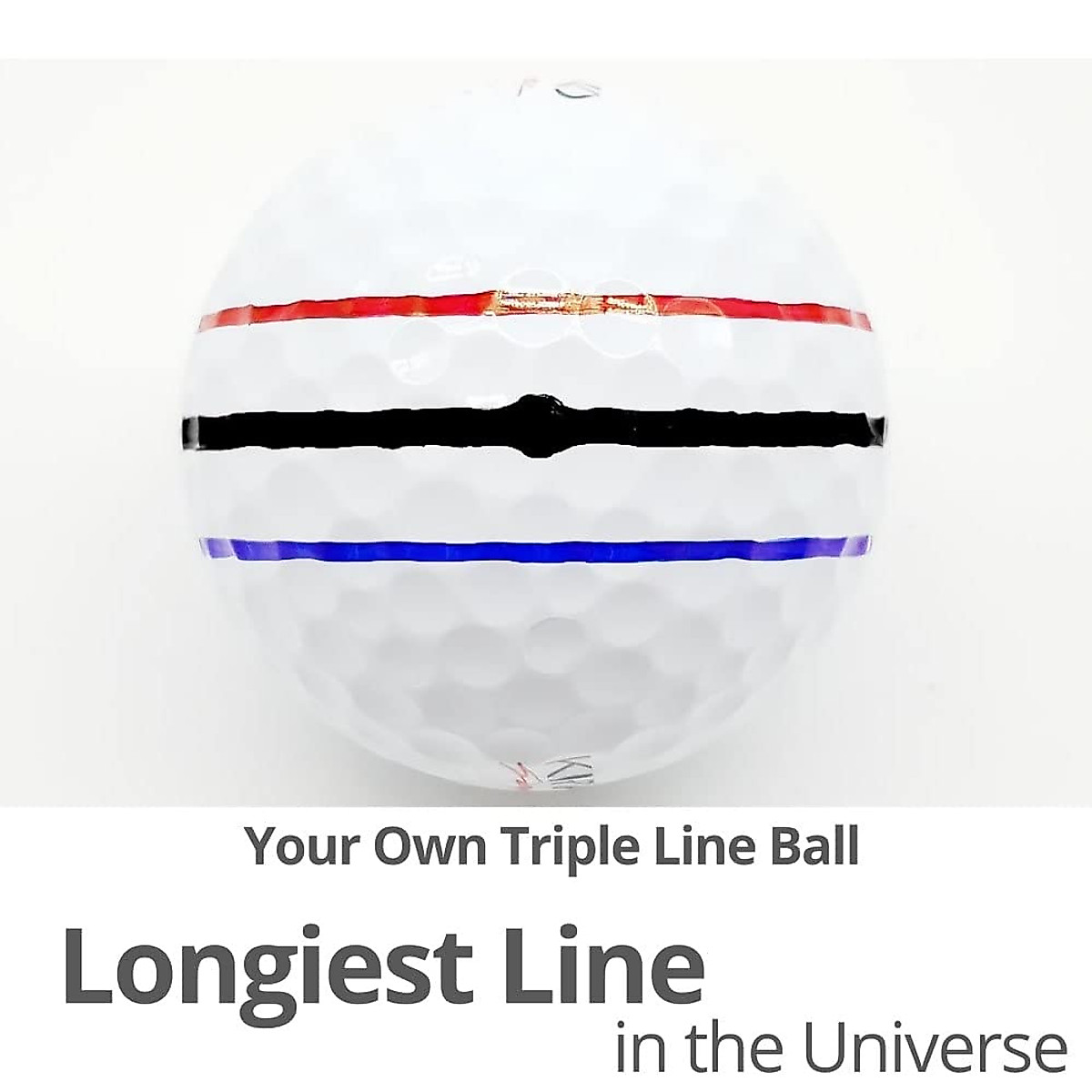 Tortoise Liner Golf Ball Line Marker Drawing Triple 3 Line Alignment Tool - Golf Ball Marking Stencils, 3 Color Markers, Triple Putter Sticker