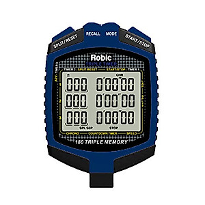 Robic Double or Triple Timer, Blue/Black