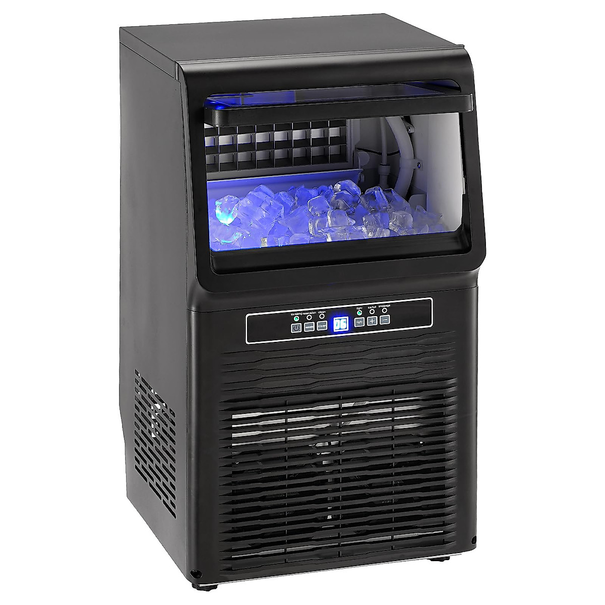 VEVOR Commercial Ice Maker, 70lbs/24H, Ice Maker Machine, 36 Ice Cubes in 12-15 Minutes, Freestanding Cabinet Ice Maker with 12lbs Storage Capacity LED Digital Display, for Bar Home Office Restaurant