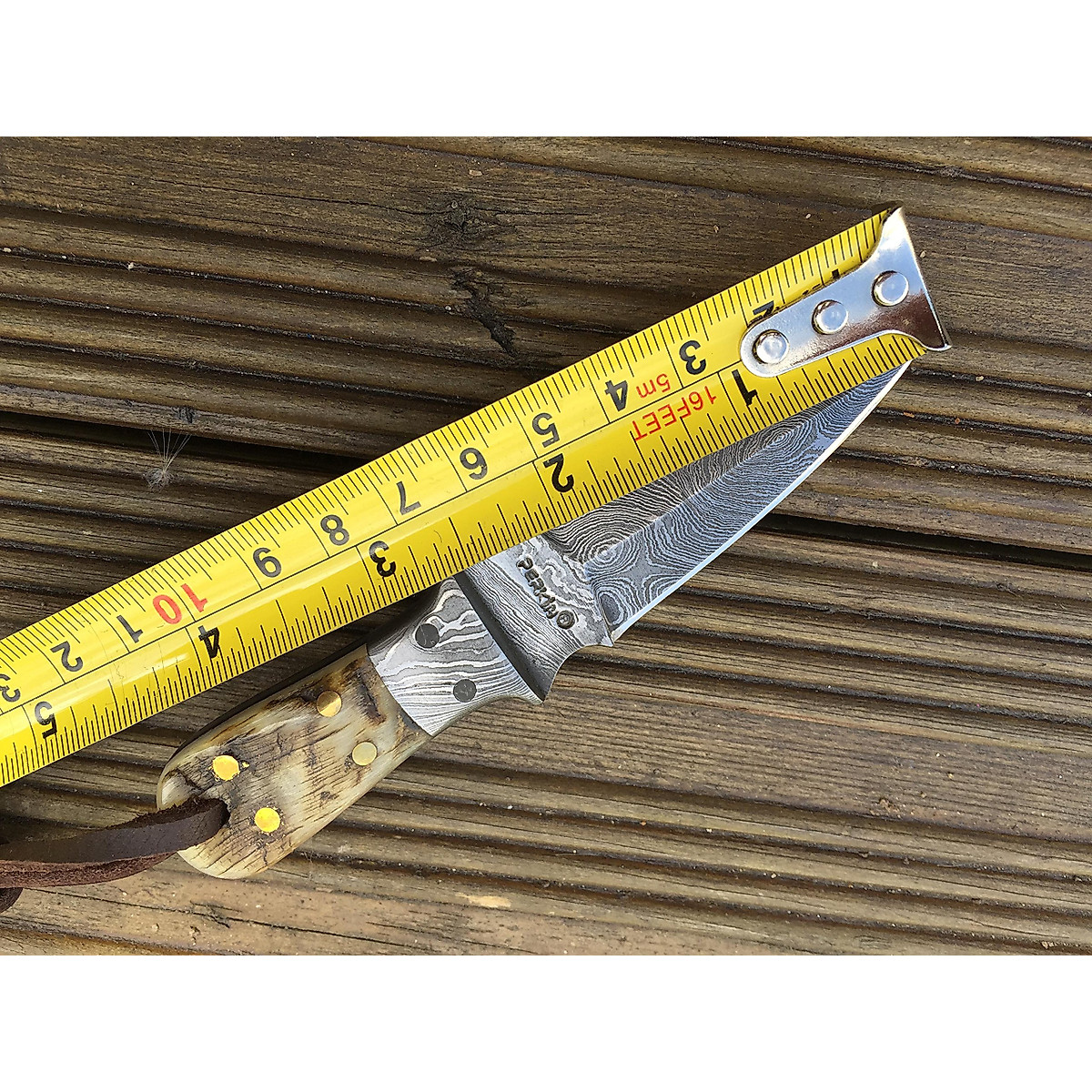 Perkin Handmade Knife - Damascus Steel Hunting Knife - Neck Knife