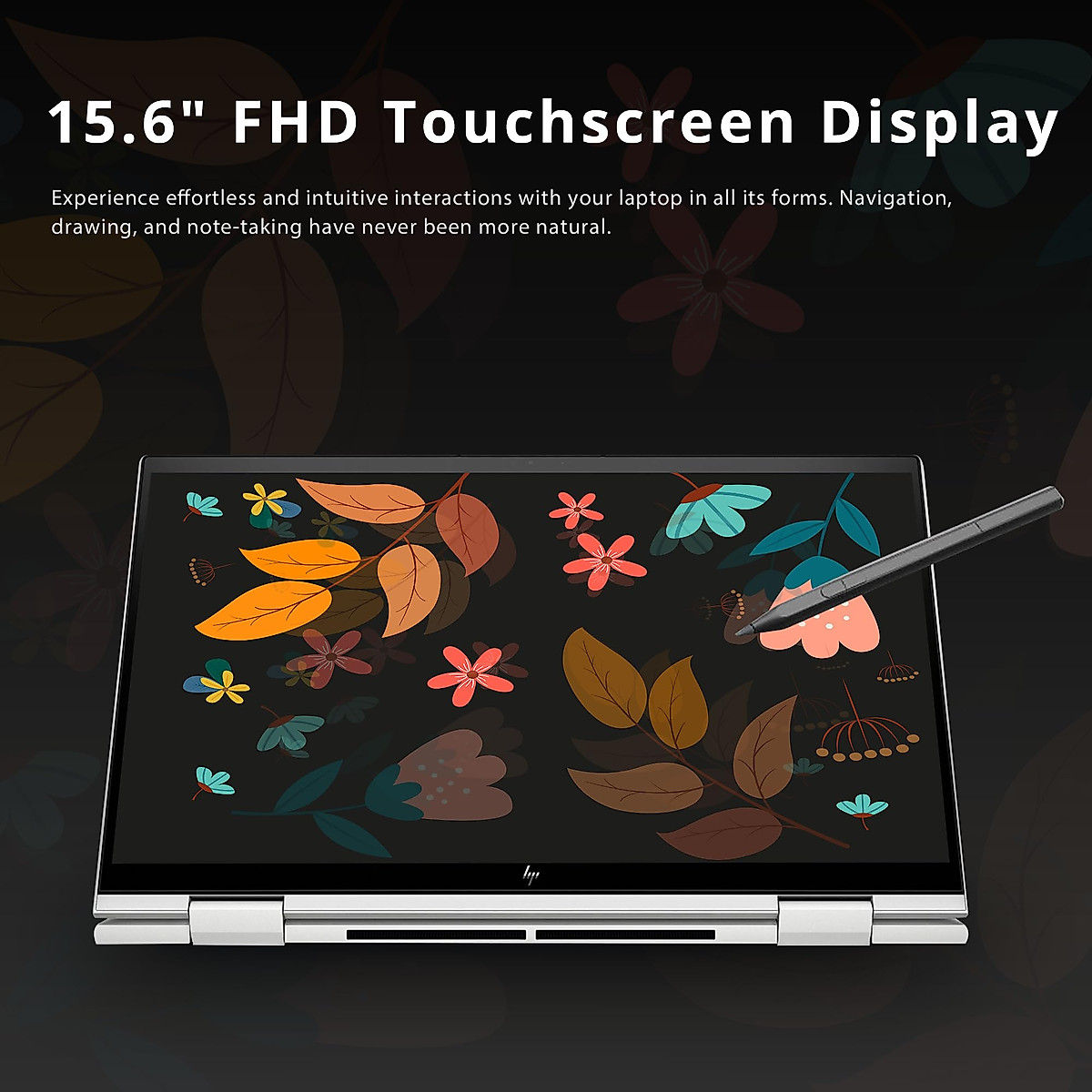 HP Envy x360 2-in-1 15.6” FHD Touchscreen Laptop, Intel core i7-1260P, 64GB RAM, 4TB PCIe SSD, Backlit KB, HD Webcam, Intel Iris Xe Graphics, Wi-Fi, Bluetooth, Win 11 Pro, Silver, 32GB USB Card