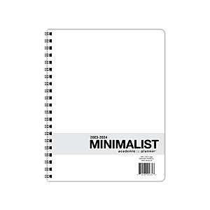 Dated Minimalist DayPlanner - 12 Monthly Calendar Overview, to-do Lists, Weekly and Daily Planning (8.5 by 11 inches), 2023-2024 Minimalist
