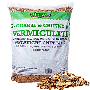 Viagrow Coarse and Chunky Vermiculite by Viagrow, Made in America (16 Qts / 4 Gallons / .53 CF / 1 Pack)