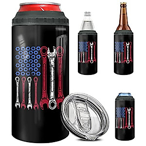 winorax Mechanic 4-in-1 Tumbler Can Cooler Gifts for Mem Dad Uncle Fathers Day 16Oz Mechanics Tumblers Stainless Steel