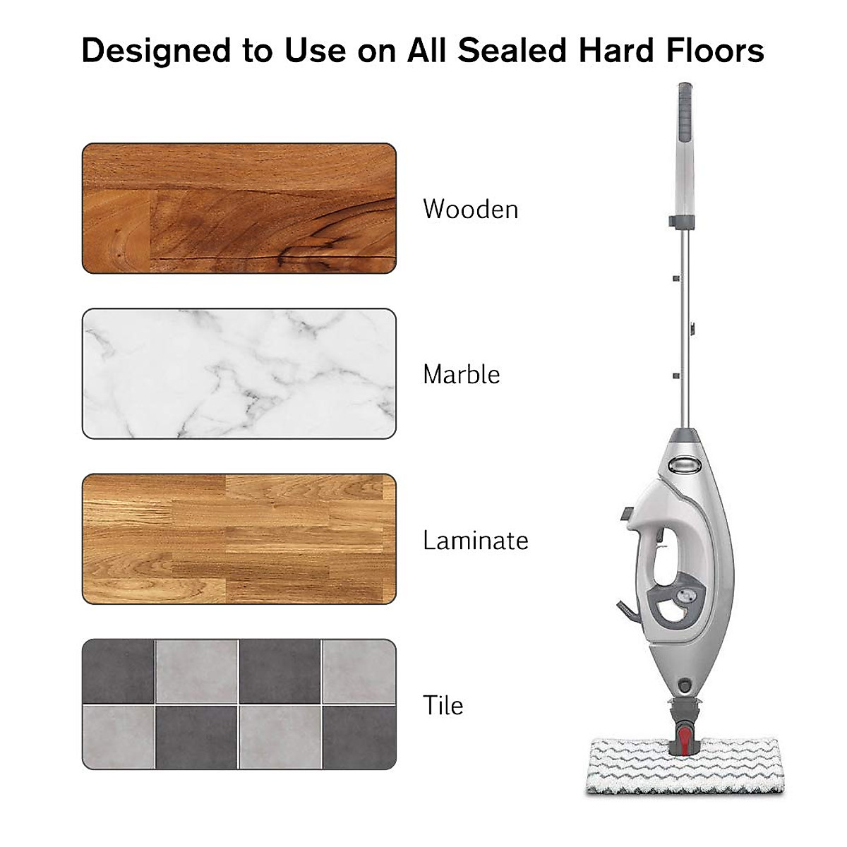 FUSHUANG 4 Pack Steam Mop Pads Compatible Shark Lift Away Pro & Genius S3973 S3973D S3973WM S5002Q S5003A S6001 S6002 S6003 Steam Mop, Part XTP184 & P184WQ