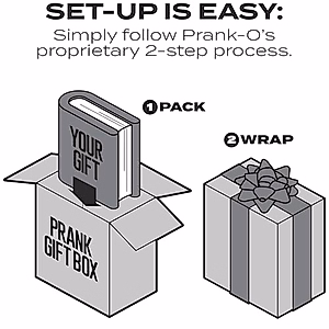 Prank-O My First Fire Prank Gift Box – Empty Box for Wrapping Real Presents – Hilarious Fake Packaging for Birthdays, Christmas, and Holidays – Fun Gag Gift Box for Men, Women, and Kids