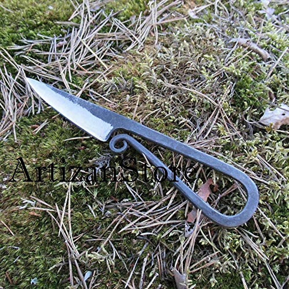 ARTIZANSTORE Antique Pirate Hand forged Blacksmiths Knife, Viking Knife, Medieval Celtic Knife, Steel Knife, Hardened Blade, Vintage- Art Collection, Made from Steel