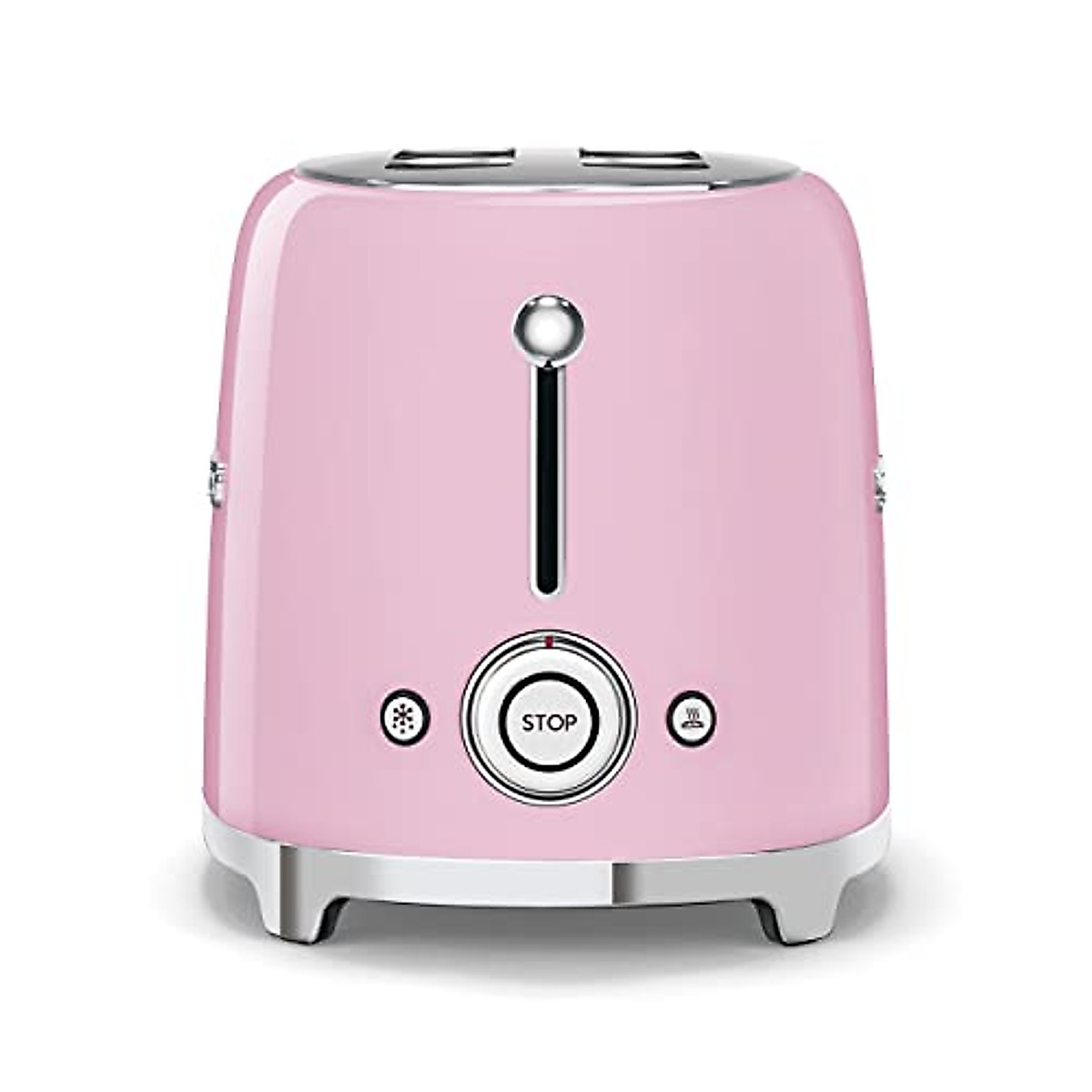 SMEG 2 Slice Toaster with Sandwich Rack Combo, Pink