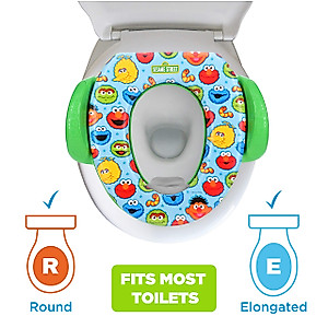 Sesame Street "Best Friends" Soft Potty Seat and Potty Training Seat - Soft Cushion, Baby Potty Training, Safe, Easy to Clean