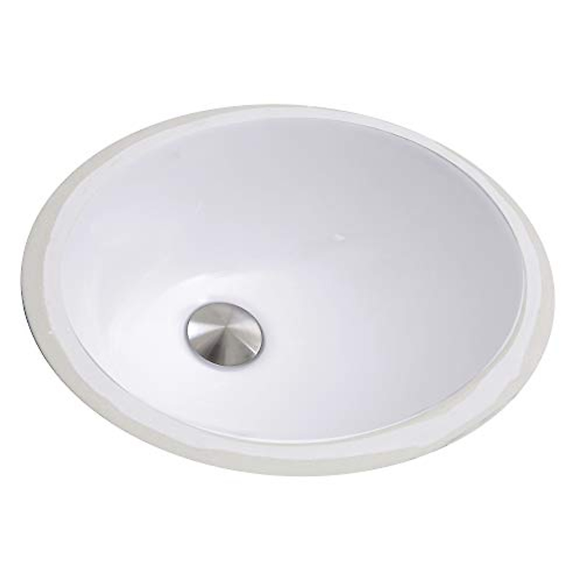 Nantucket Sinks UM-13x10-W 13-Inch by 10-Inch Oval Ceramic Undermount Vanity Sink, White