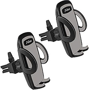 Ailun Car Phone Mount Air Vent Cellphone Holder Cradle 2Pack Universal for iPhone 14/13/12/11/11 Pro/11 Pro Max/X Xs XR Xs Max and More Smartphones Black