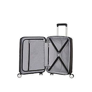 American Tourister Unisex Adult's S 41 L, Black (Bass Black), Small (55 cm-41 Litre)