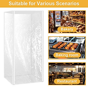 FALESOUL 2 Pcs Bun Pan Rack Cover, 23"x28"x61" Pan Rack Cover, Waterproof and Dustproof Bun Rack Cover with zipper, Keep Your Bakery Goods Fresh (28"x23"x61")