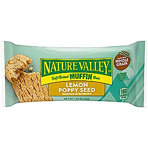 Nature Valley Soft-Baked Muffin Bars, Lemon Poppy Seed, Snack Bars, 5 ct (Pack of 6)