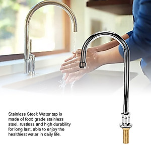 Water Filter Faucet Stainless Steel Water Tap with G1/2 Thread and 20mm Base Outer Diameter for Kitchen and Bathroom Use