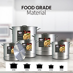 Stock Pot 15 Piece Set Mexican Style ollas Tamalera De Sopa Caldo Aluminum W/Lid/Steamer