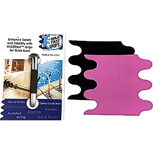 KAPCO HF06SP00672000001 HoldFast Grip for Grab Bar, 1.5", Black