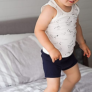 Conni Kids Training Boxer Pants | Soft Shorts Reusable Toddler Potty Training Underwear | Waterproof Easy Pull Up Youth Incontinence Navy Size 8-10