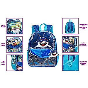 MOHCO Toddler Clear Backpack 13 inch Preschool Backpack Kindergarten Bookbag with Lunch Bag and Pencil Case for Boys and Girls