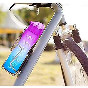 XACIOA 32oz/18oz Water Bottle with Straw & Motivational Time Marker, Leakproof BPA Free,Ensure You Drink Enough Water Throughout The Day for Fitness and Outdoor Sport-Straw Brush & Cup Brush