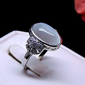 Ginger Lyne Collection Cory Oval Shape Simulated Fire Opal with Clear Accents Ring Size 9