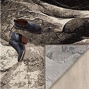 LUXE WEAVERS Lagos Collection 8050 Grey 8x10 Abstract Area Rug