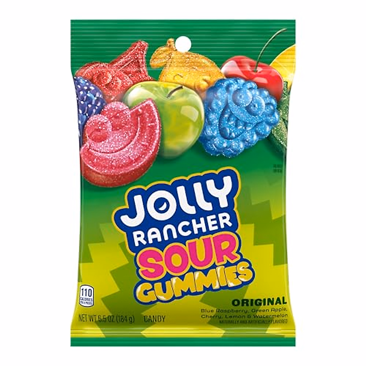 JOLLY RANCHER Sour Gummies Assorted Fruit Flavored Candy Bag, 6.5 oz