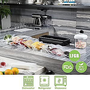Zuukoo 8"*16.4' (2Rolls) FDA Standard Vacuum Sealer Bags Rolls with BPA Free, Heavy Duty Vacuum Sealer Storage Bags Rolls for Food Saver, Manually Cut