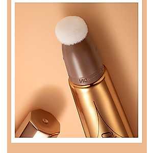 Cream Bronzer Contour Beauty Wand, Highlighter Contour Blush With Cushion Applicator, Liquid Face Bronzer Makeup Wand Lightweight Natural Super Silky Cream Contour Stick Beauty Light Wand (1# Contour Grey brown)