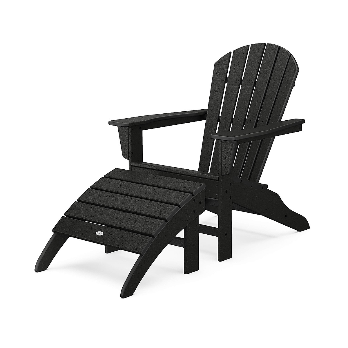 POLYWOOD South Beach 2-Piece Adirondack Chair Set with Ottoman
