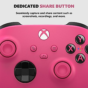 Xbox Core Wireless Controller – Deep Pink (Renewed Premium)